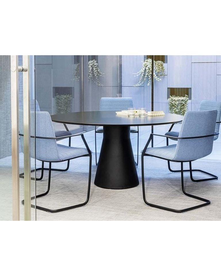 Andreu World REVERSE CONFERENCE -pöytä, Ø160 cm, musta - Nomart