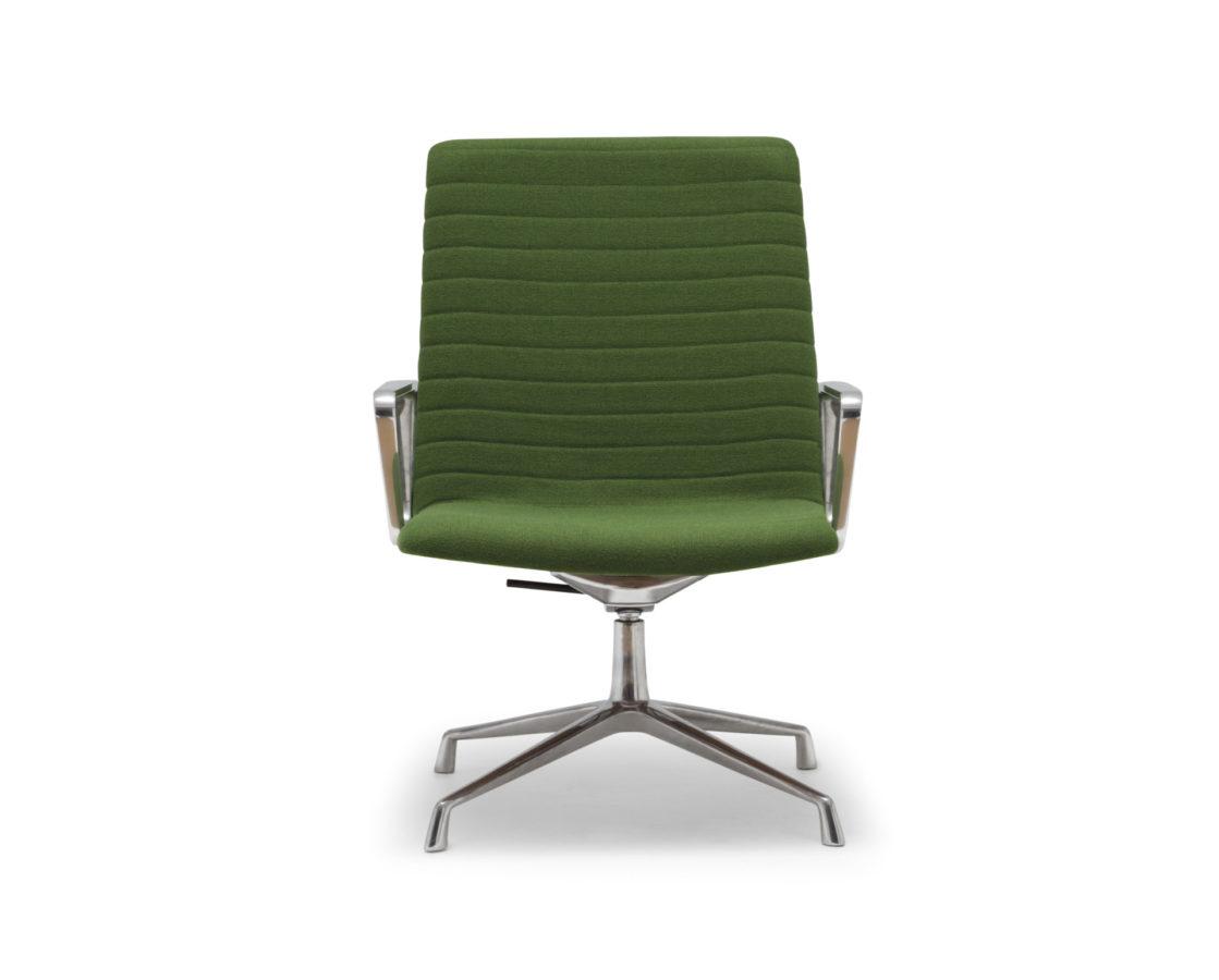 Andreu World FLEX EXECUTIVE chair, low back, green/aluminium SO1844 ...